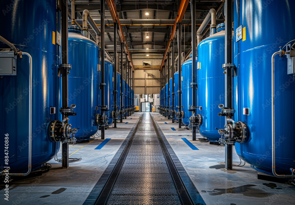 Blue Water Storage Tanks: Industrial Solution for Park and Garden Water ...