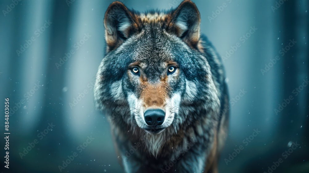 Wolf Pack Hunting in the Night, A Stunning Image of Wild Wolves in the ...