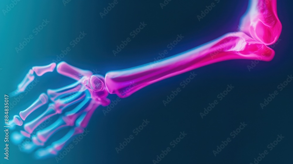 Detailed 3D rendering of fractured bone for medical imaging ...