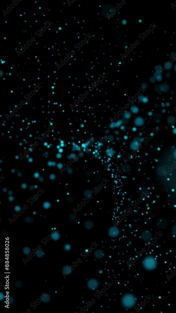 Futuristic blue trapcode form. Vertical 4k Abstract blue motion background. data transfer ...