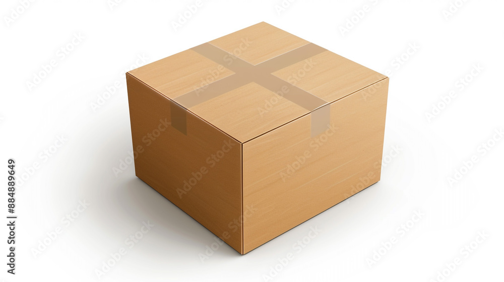 Cardboard box isolated over white background. cardboard box, isolated ...