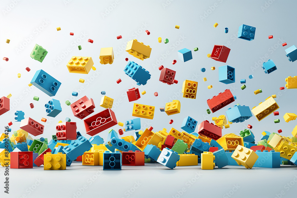 flying bricks Stock Photo | Adobe Stock