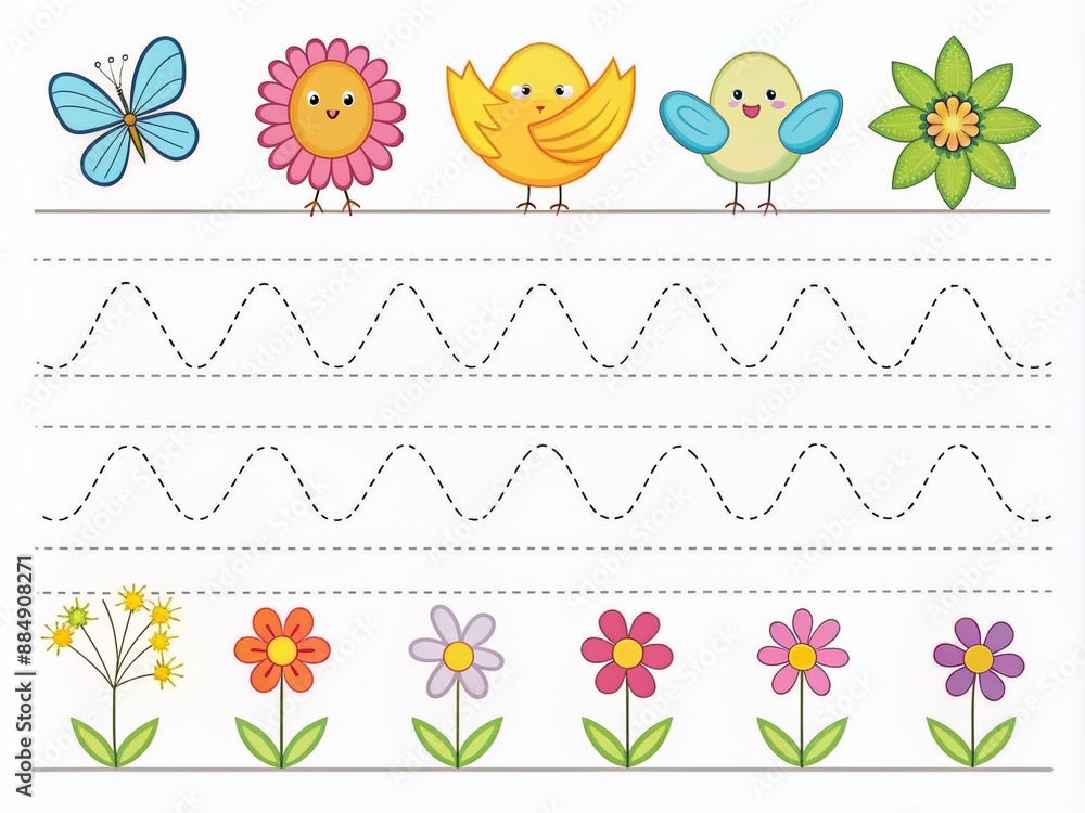 Handwriting practice worksheets for kids, Tracing lines for kids with ...