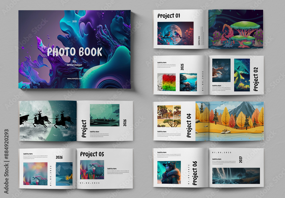 Photo Book Layout Stock Template | Adobe Stock
