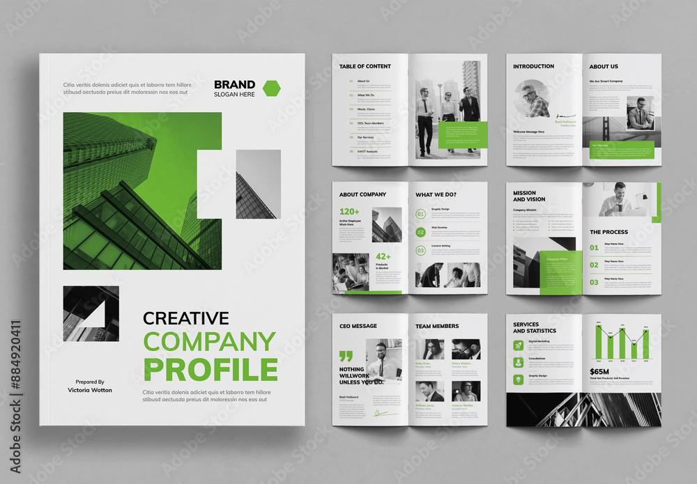 Creative Company Profile Template Design Stock Template | Adobe Stock