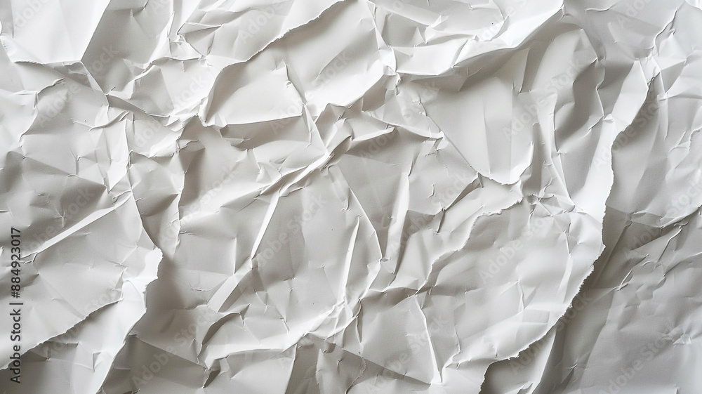 White background and wallpaper by crumpled paper texture and free space ...