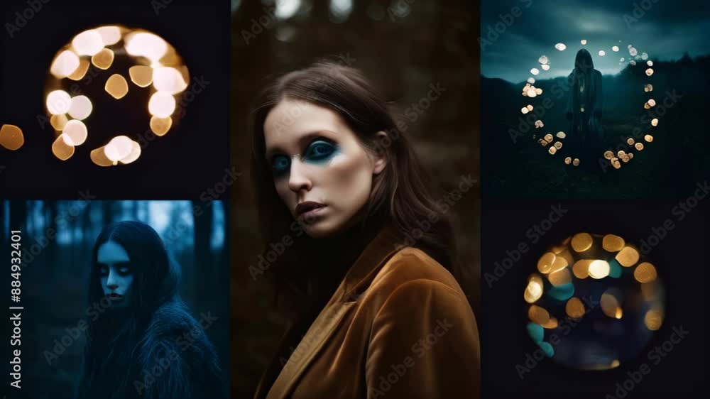 Collection of moody, atmospheric portraits of women in various dark ...