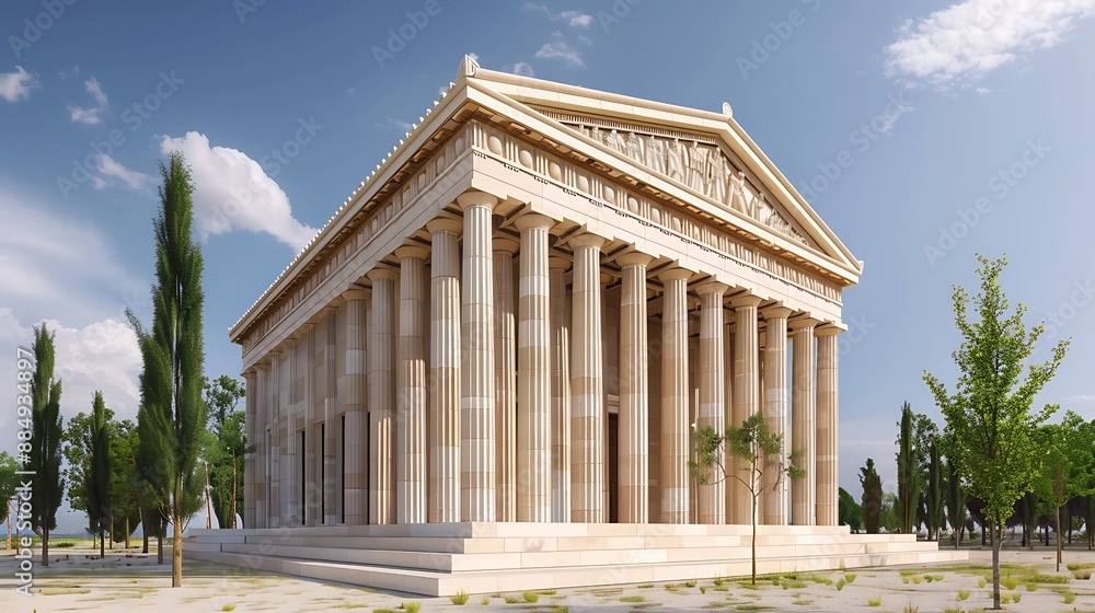 Visual guide the architecture of ancient Greek temples illustrating ...