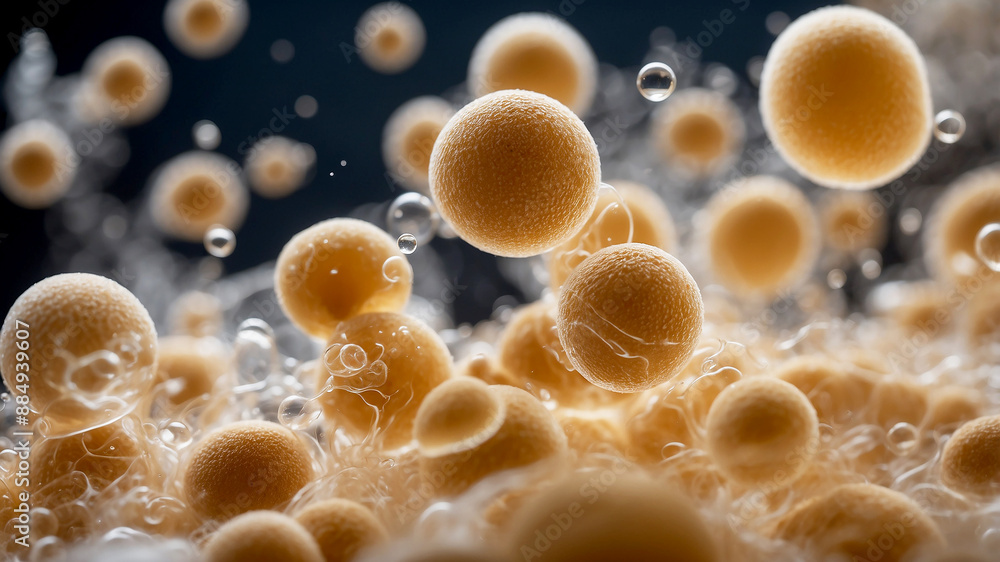 Yeast Activation Film a close-up sequence of yeast granules being ...