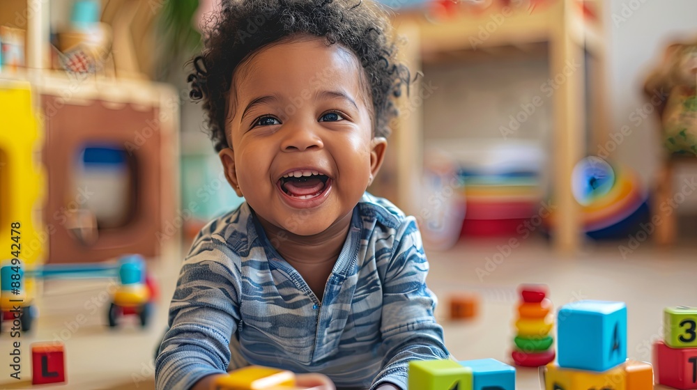 Engaging Preschool Classroom Scene with Children Participating in Early ...