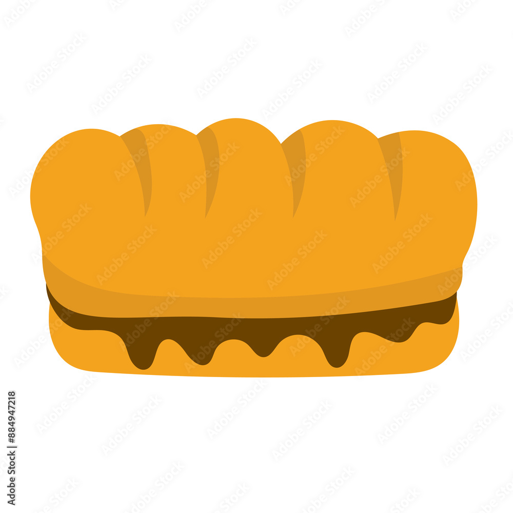 Roti gembong vector illustration isolated on white, roti gembul clip ...