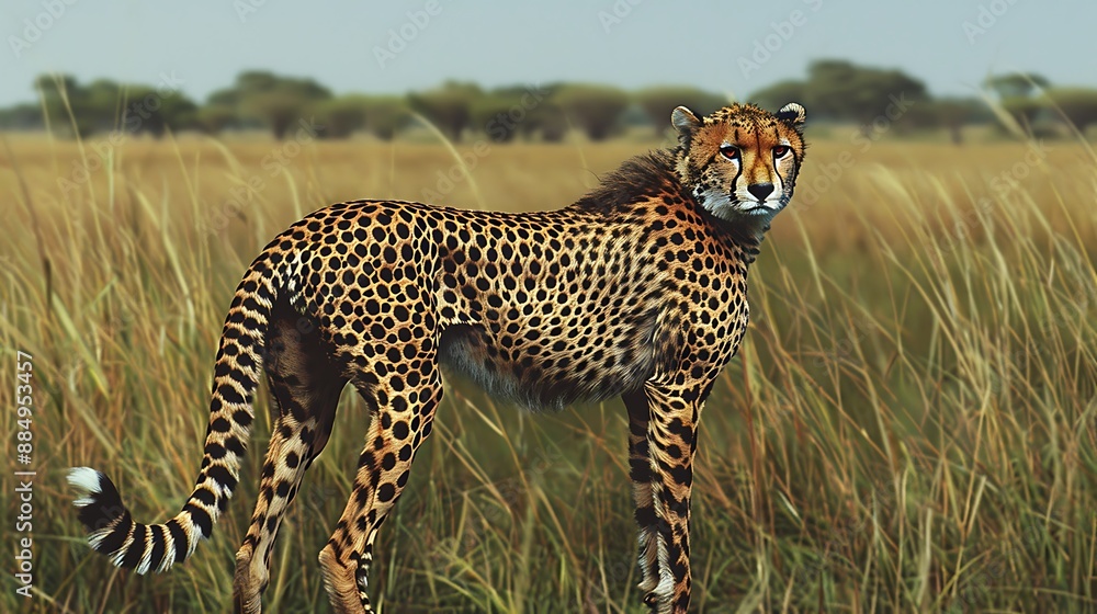 Comprehensive map of Acinonyx jubatus Cheetah habitat distribution ...