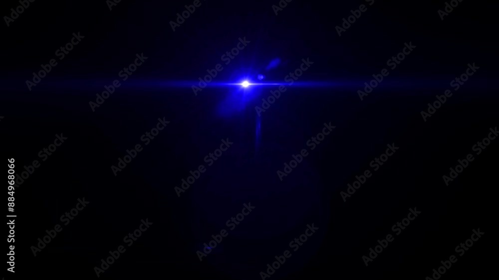 blue optical lens flares light effect streaks shine ray moving from ...