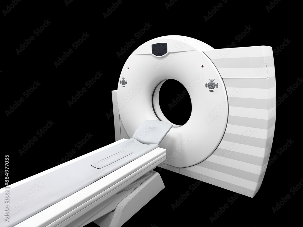 CT Scan( Computer Tomography ) isolated on black background. Multi ...