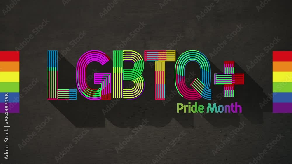 LGBT+ & Pride Month titles over Background. 4 Title versions: - LGBT+ ...