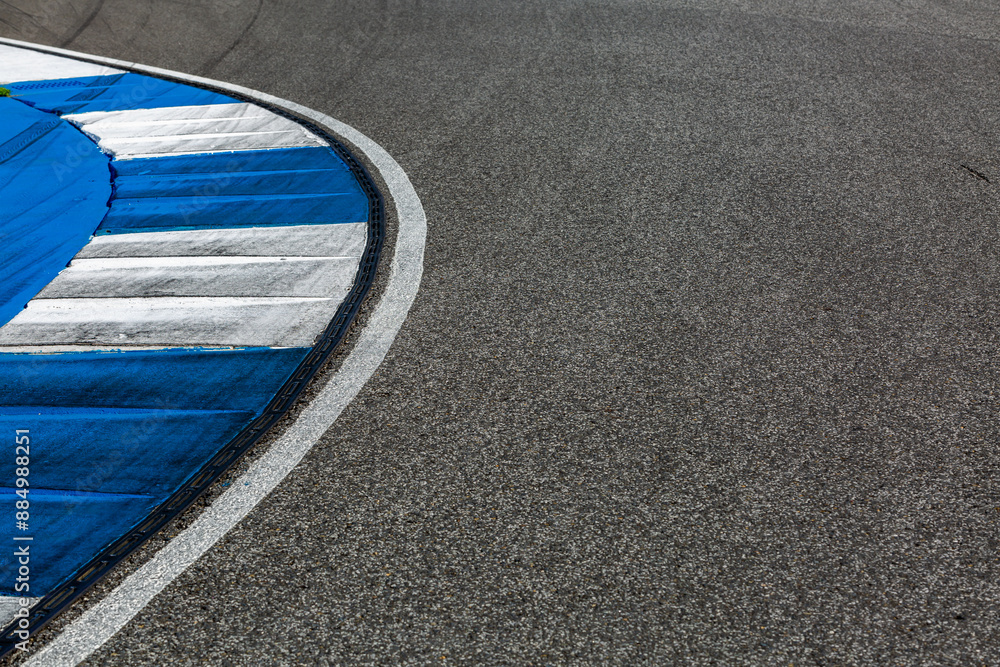 Asphalt race track with black tire mark texture and background ...