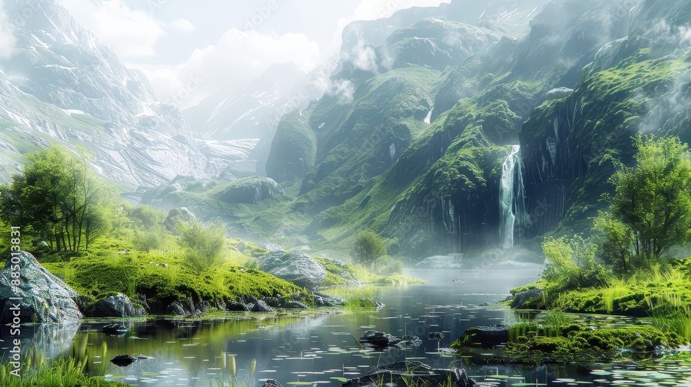 A hidden valley where time flows differently, home to creatures of myth ...