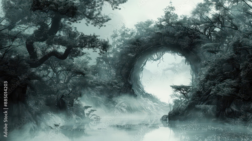 A hidden valley where time flows differently, home to creatures of myth ...