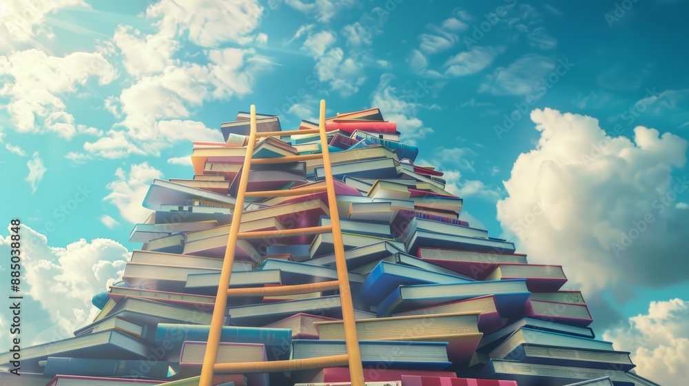 Abstract Wallpaper for World Book Day Featuring a Bookshelf with ...