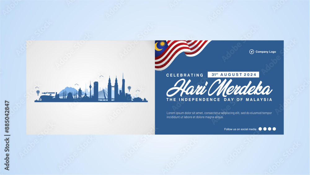 Exclusive 67th Malaysia Independence Day 2024 Background with Landmarks ...
