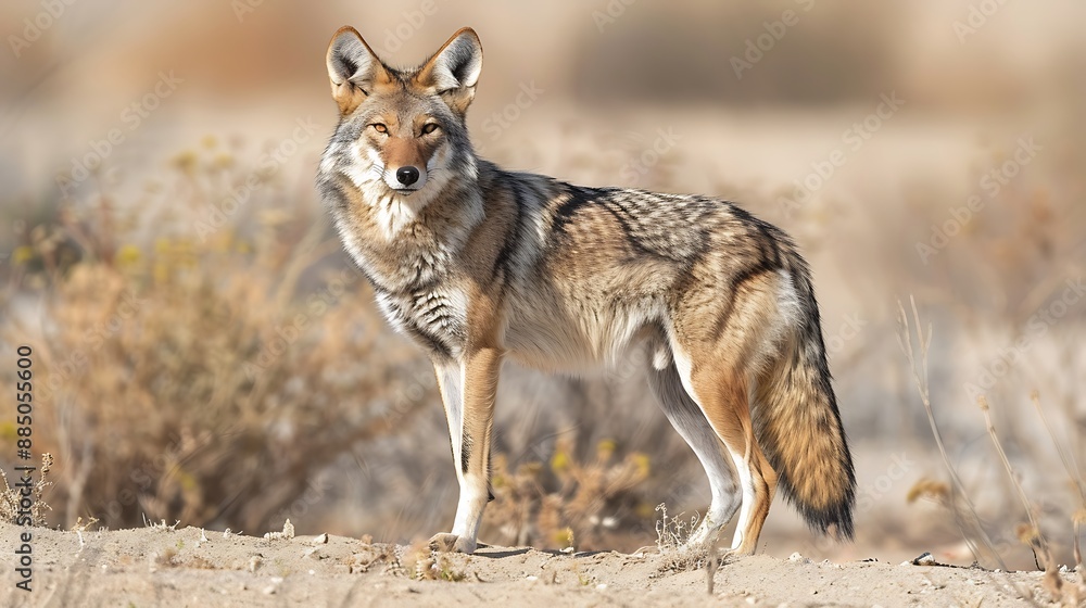Visual guide the anatomy of Canis latrans Coyote showing adaptations ...