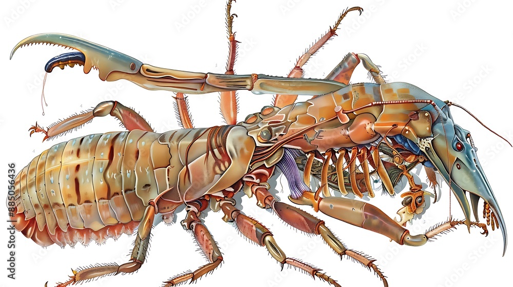 Visual guide the anatomy of an arthropod showing segments exoskeleton ...