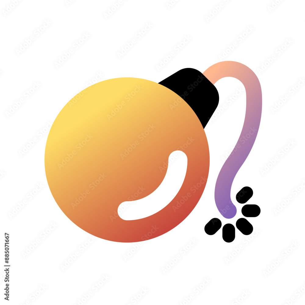 Editable bomb, explosive vector icon. Video game, game elements. Part ...