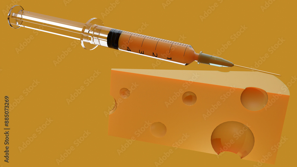 This 3D rendering of the science of food modification depicts the ...