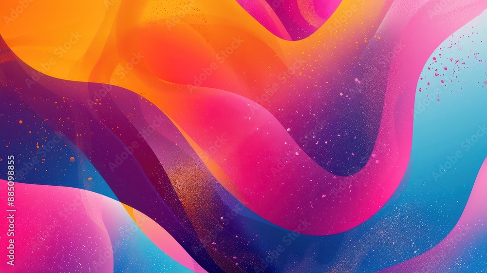 Colorful gradients combined with abstract, organic shapes and a retro ...