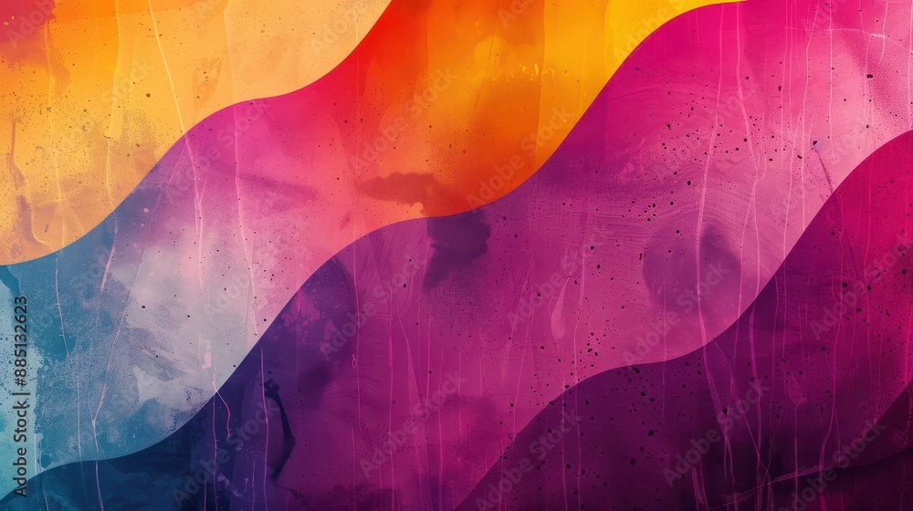 Colorful gradients combined with abstract, organic shapes and a retro ...