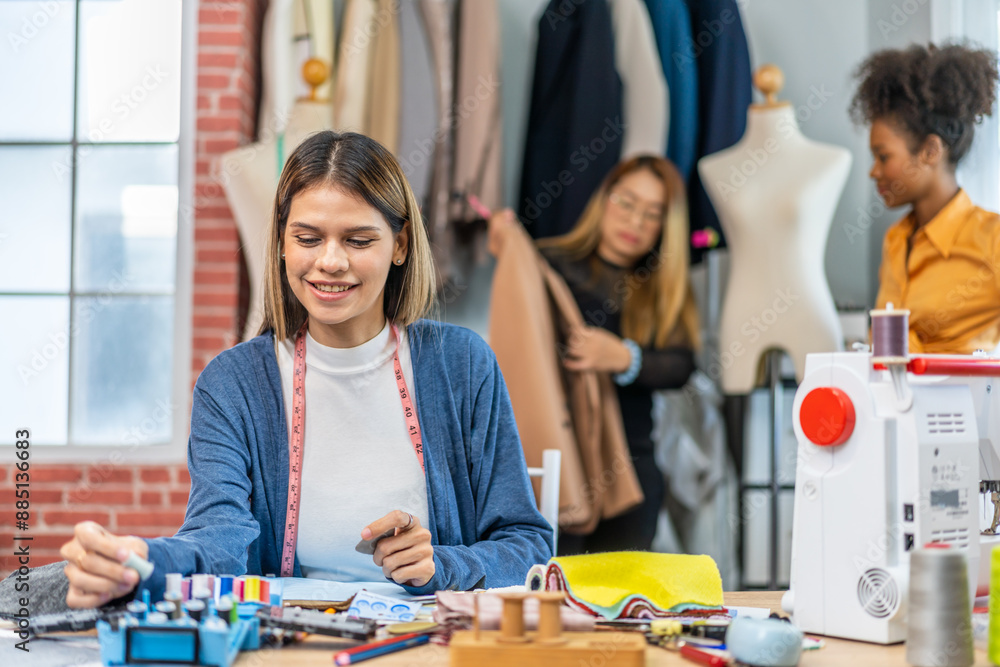 Collaboration and creativity in fashion design of teamwork, three ...