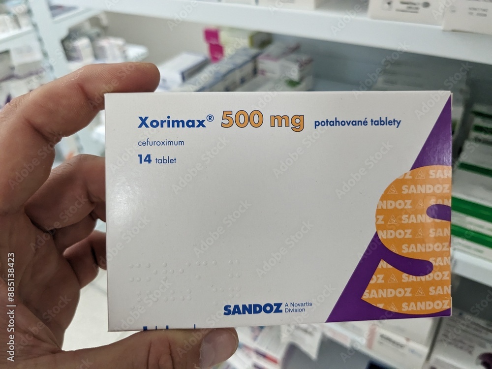 Prague, Czech Republic - July 10 2024: XORIMAX box of medication with ...