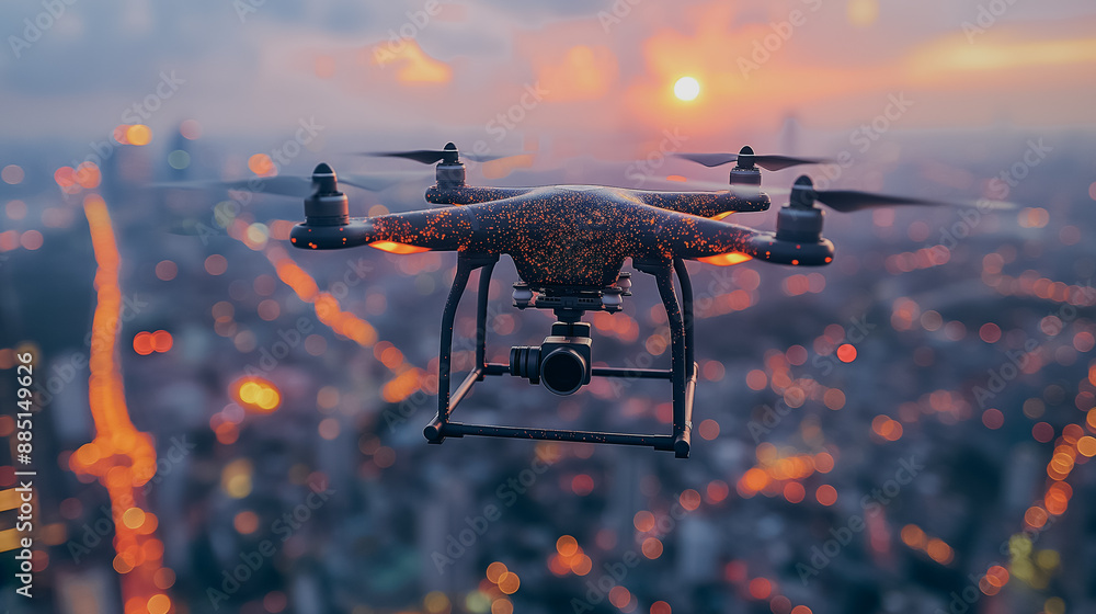 Urban delivery drones connected via IoT, efficiently coordinating ...