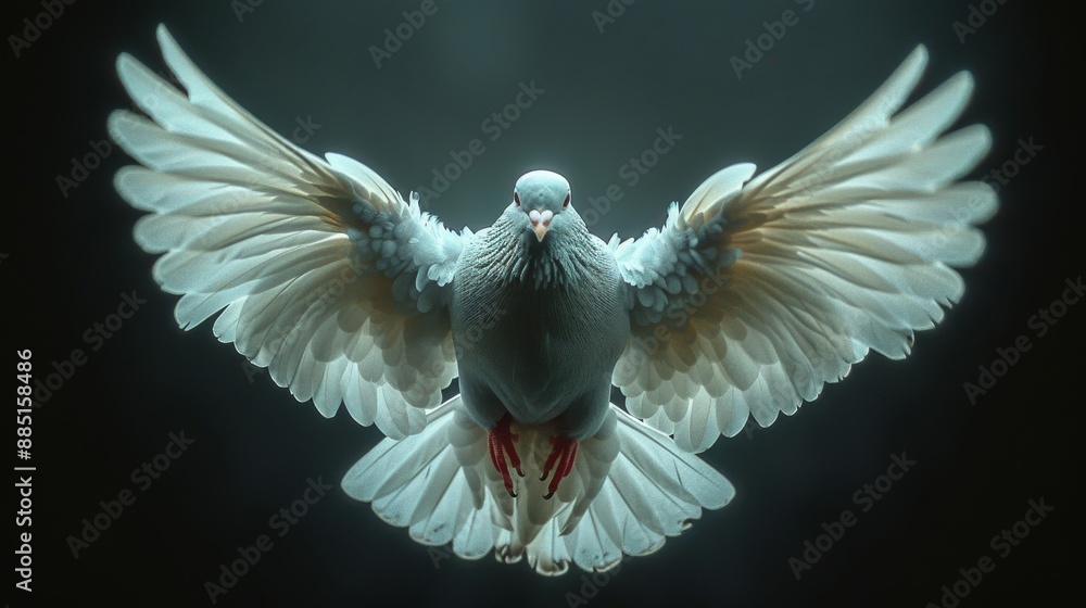 Dove with Embroidery Design, Dramatic Lighting, and Holy Spirit ...