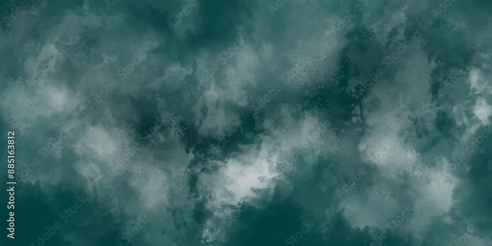 Abstract Teal and Dark Cloudy Background with Atmospheric Gradient ...