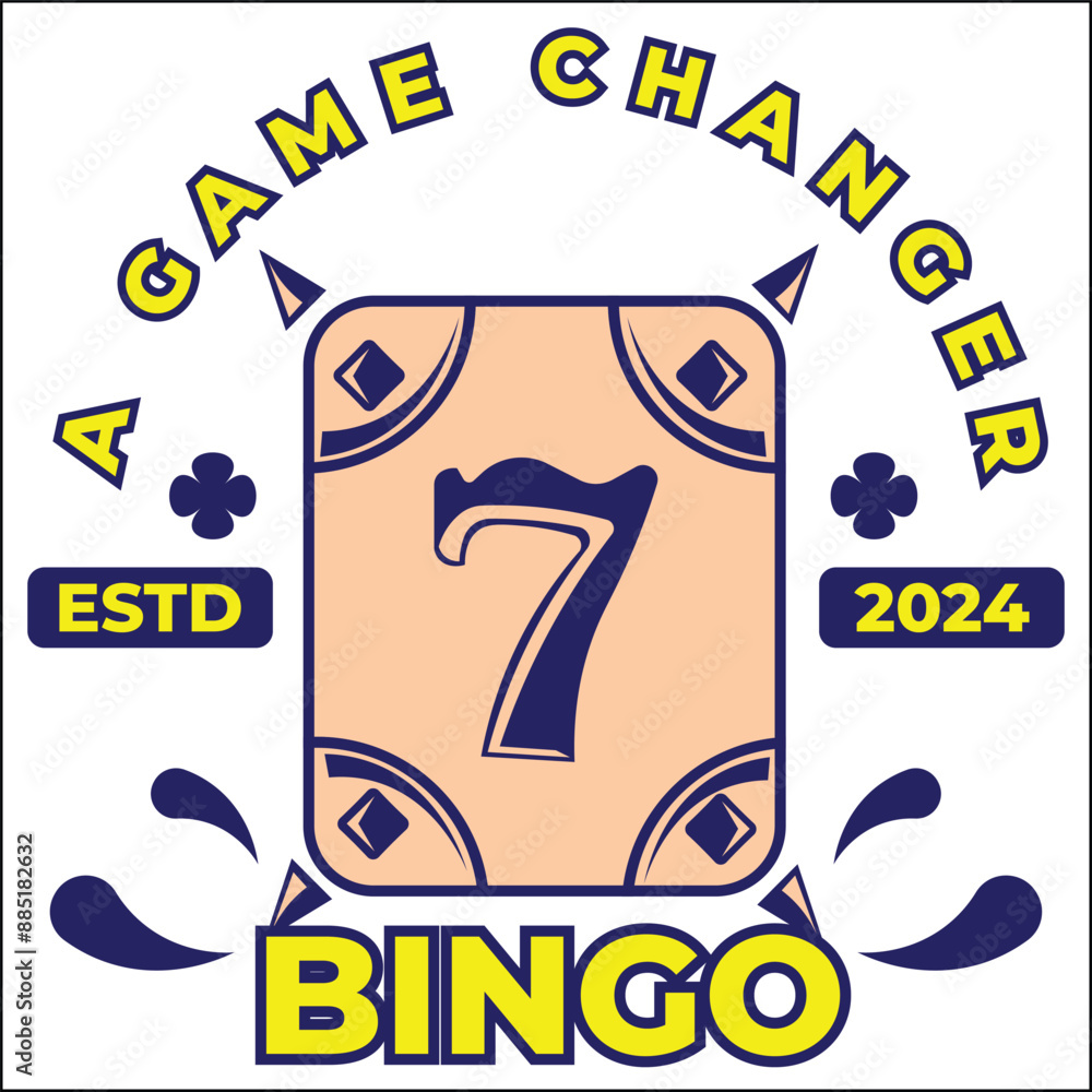 vector illustration design of a game changer with bingo cards in peach ...