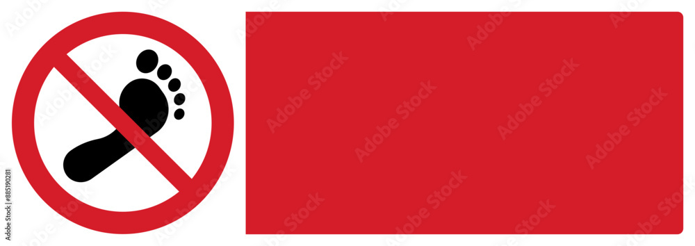 Vetor de ISO prohibition safety signs_do not step your custom message ...