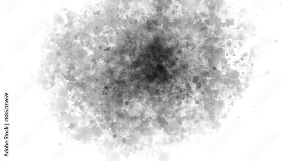 Opening and closing white hand drawn animation of frame by frame fluid ...