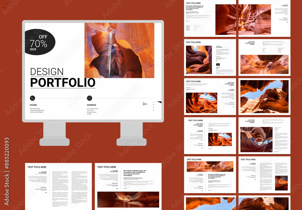 Design Portfolio Stock Template | Adobe Stock