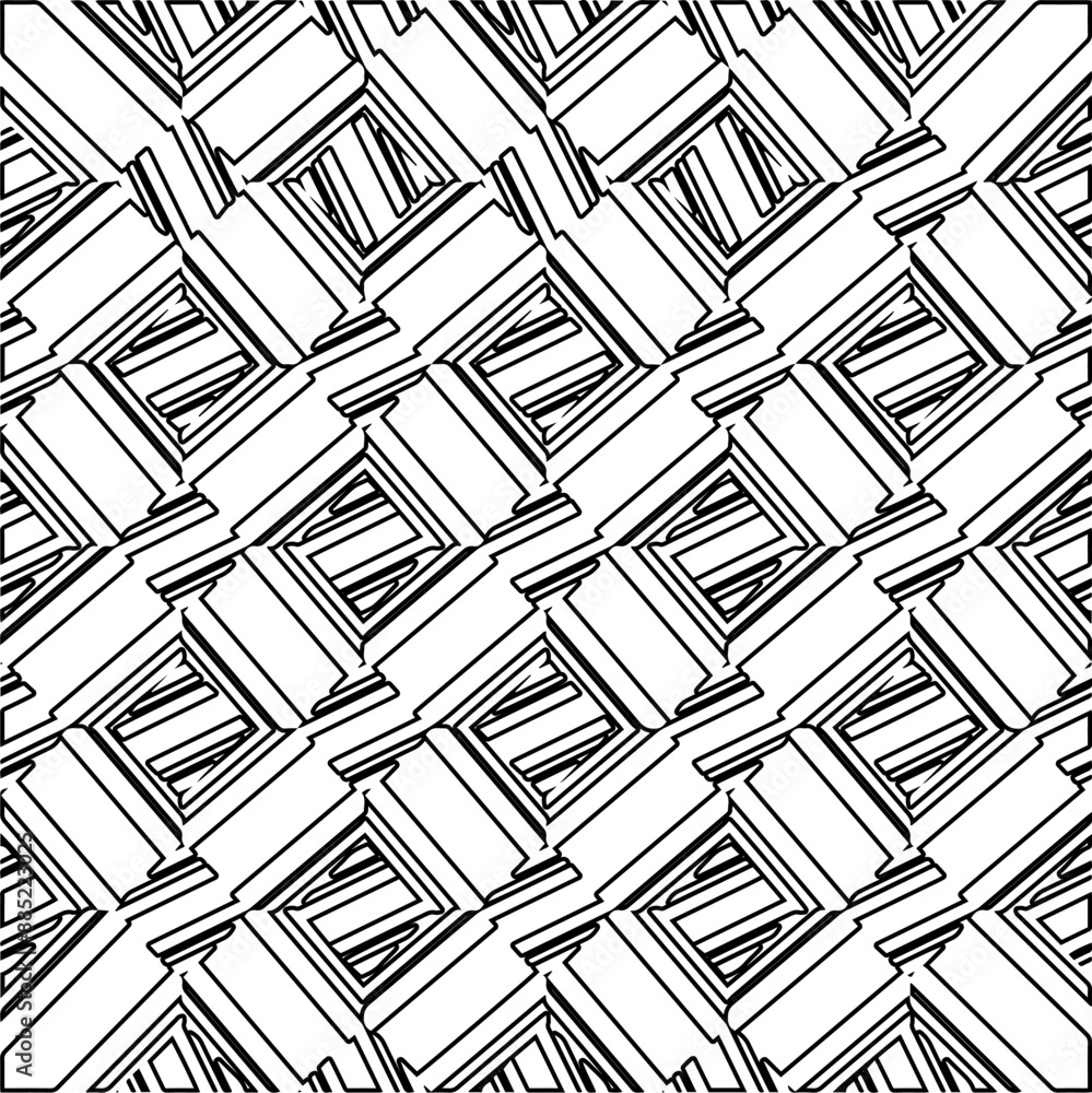 Repeat patterns.Abstract shapes from lines. Vector graphics for design ...
