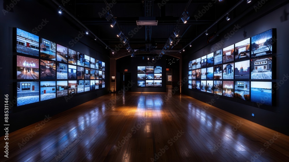 Interactive gallery displays, where dynamic imagery responds to the ...