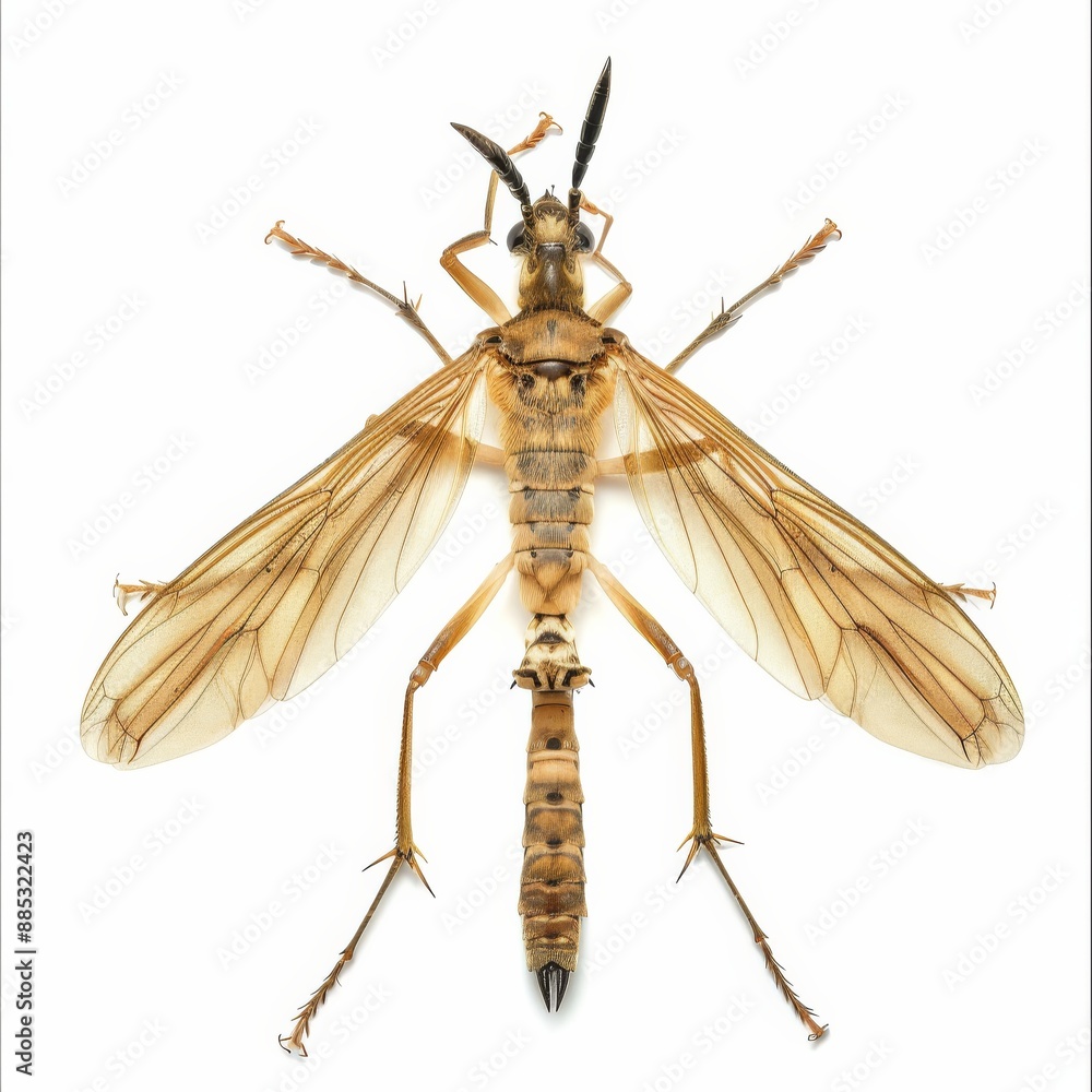 A wingless stonefly with robust body and distinctive wing pads ...