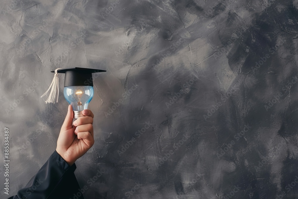 On a chalkboard, a world light bulb symbolizes innovative learning ...