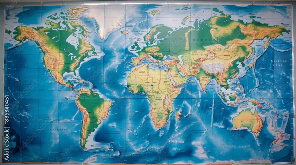 World Map Relief. Stock Photo | Adobe Stock
