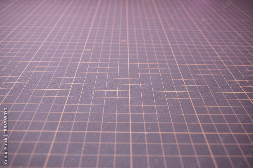 black cutting mat board background with line and scale measure guide ...