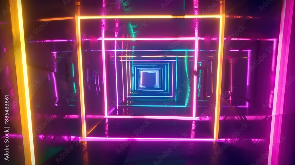 Light leak motion line, impressive moving line art with neon color ...