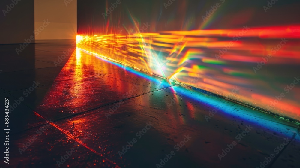 Spectrum of visible light through a prism Stock Illustration | Adobe Stock