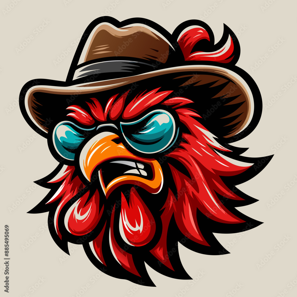 Rooster mascot design , farm logo , rooster logo , chicken logo ...