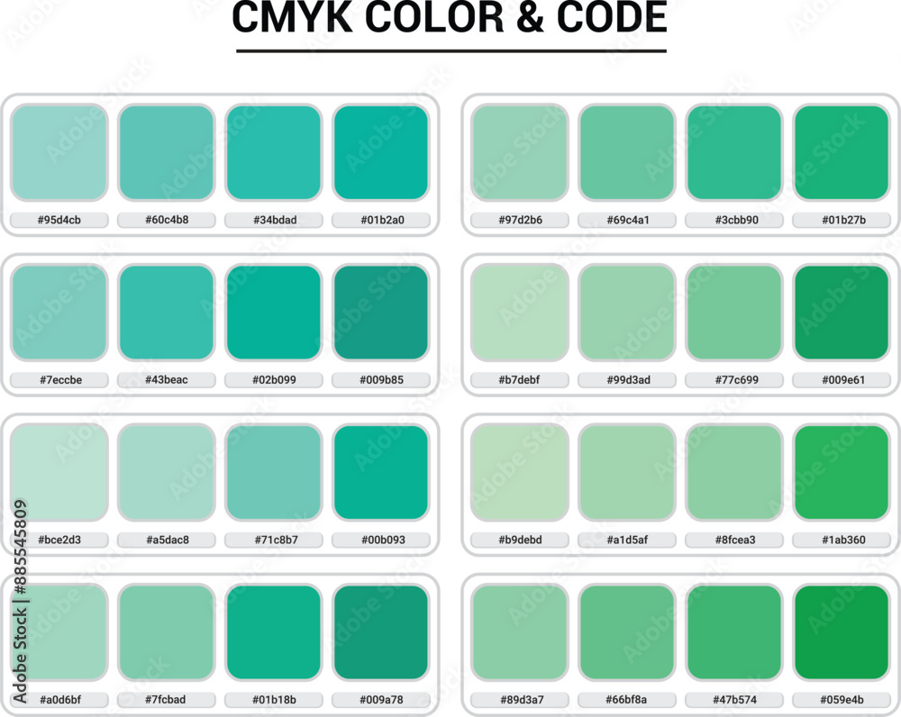 Green Color Guide Palette with color Names. Color Palette, Fashion ...