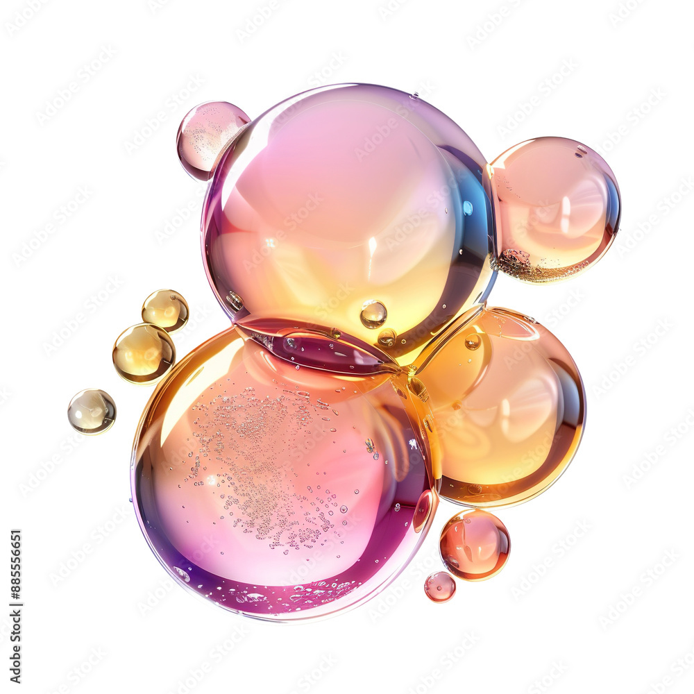 Colorful liquid bubbles, cut out Stock Photo | Adobe Stock
